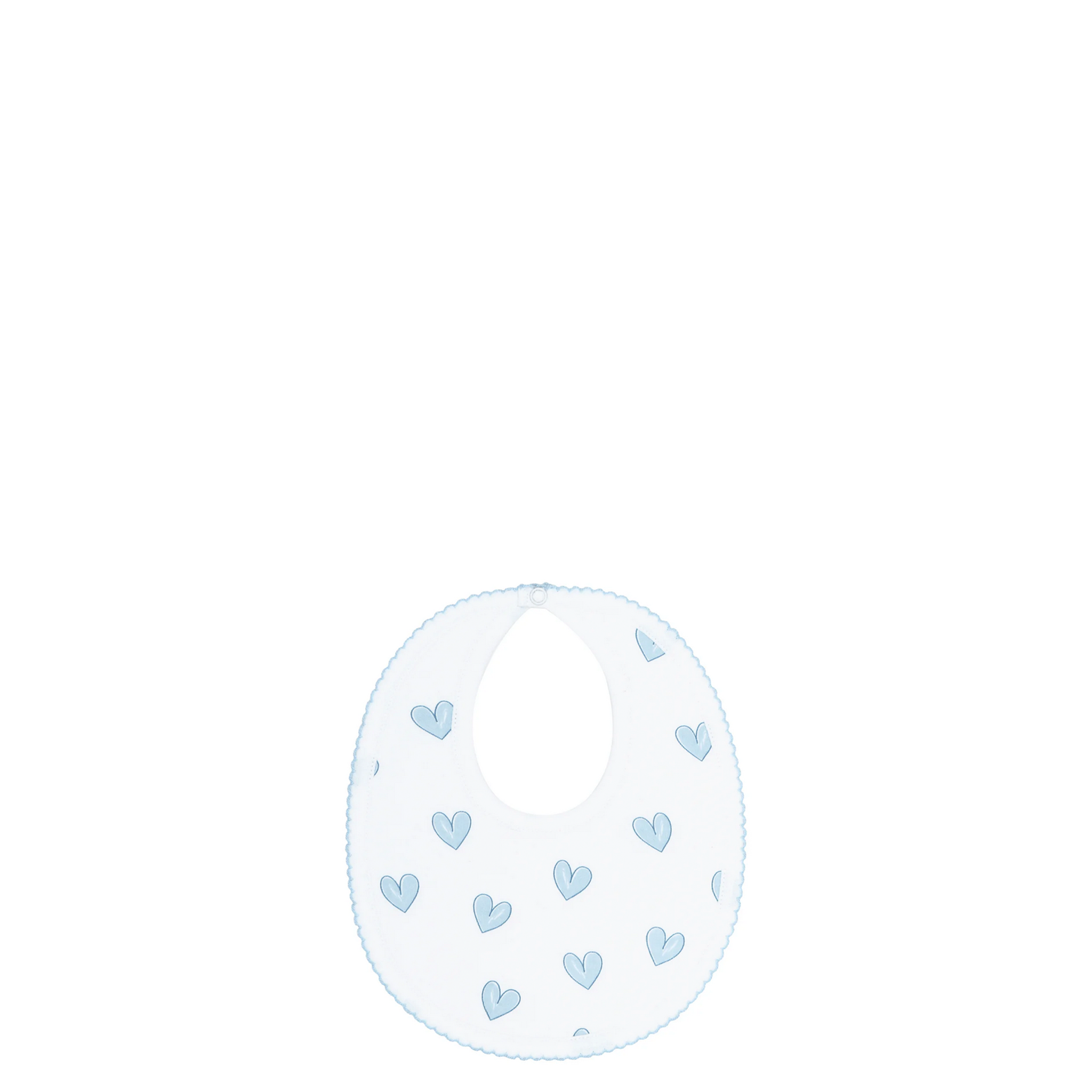 Blue Heart Print Bib – Biscuit Home
