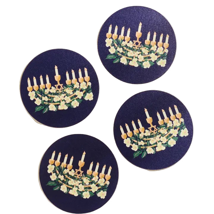 Hanukkah Coasters, set of 4 – Biscuit Home