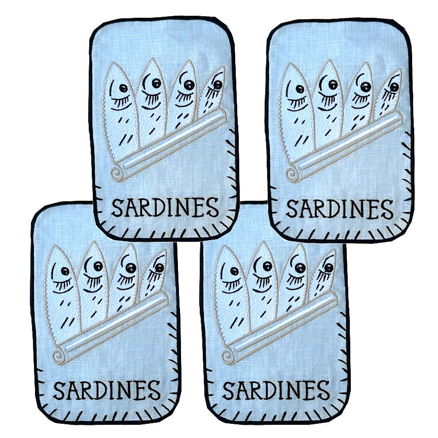 Sardine Cocktail Napkins, set of 4 – Biscuit Home