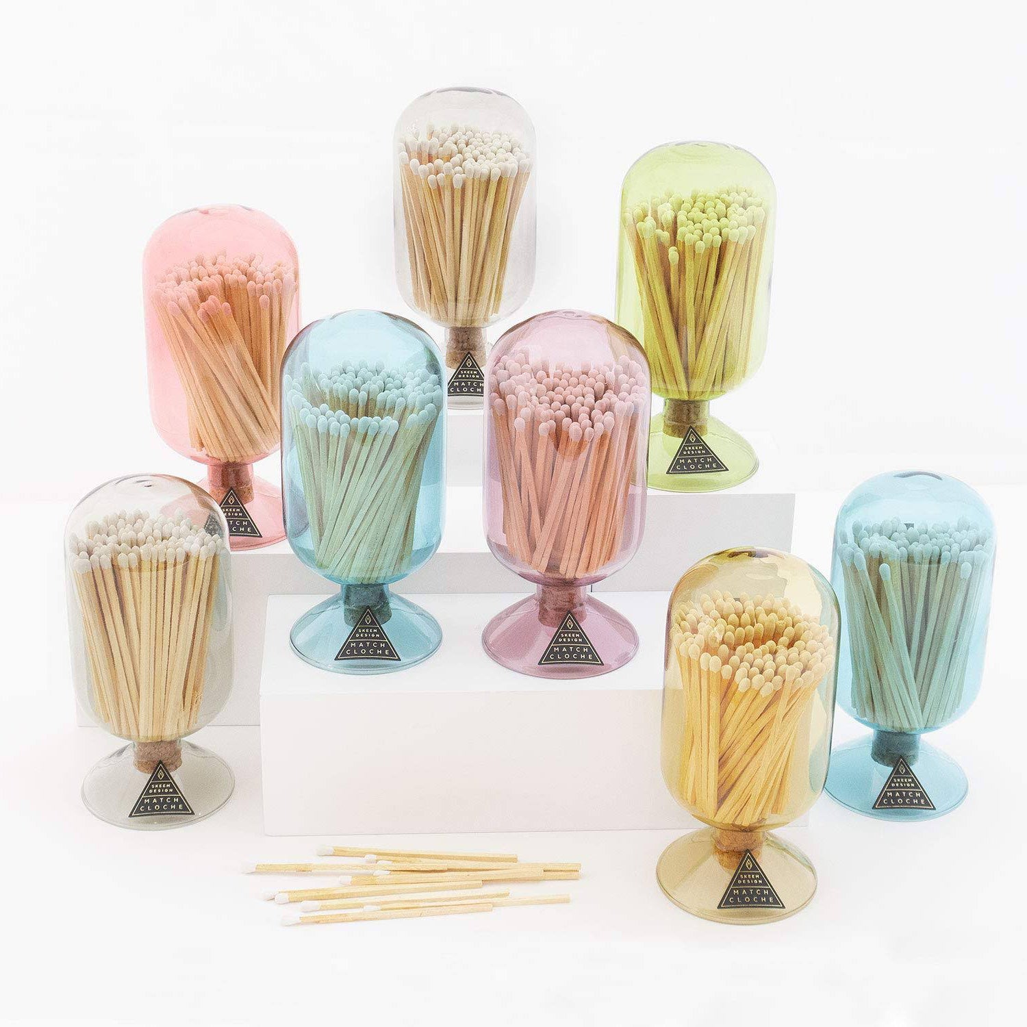 Colorful Glass Match Cloche – Biscuit Home