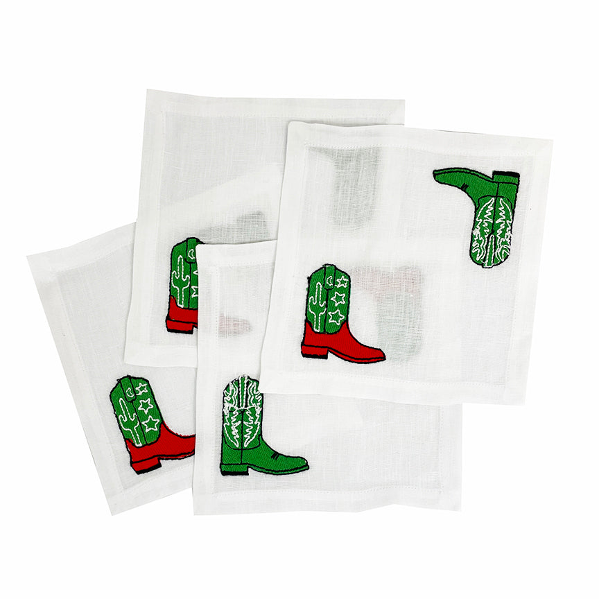 Holiday Cowboy Boot Coasters – Biscuit Home
