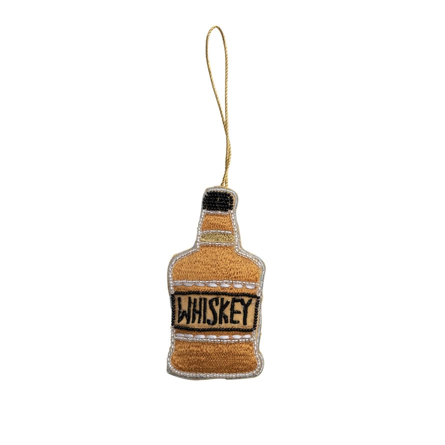 Beaded Whiskey Bottle Ornament – Biscuit Home